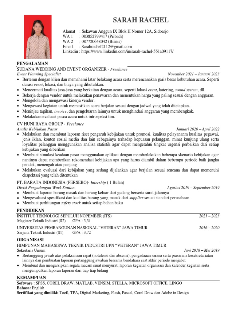 Sarah Rachel - Ppic Staff | PDF