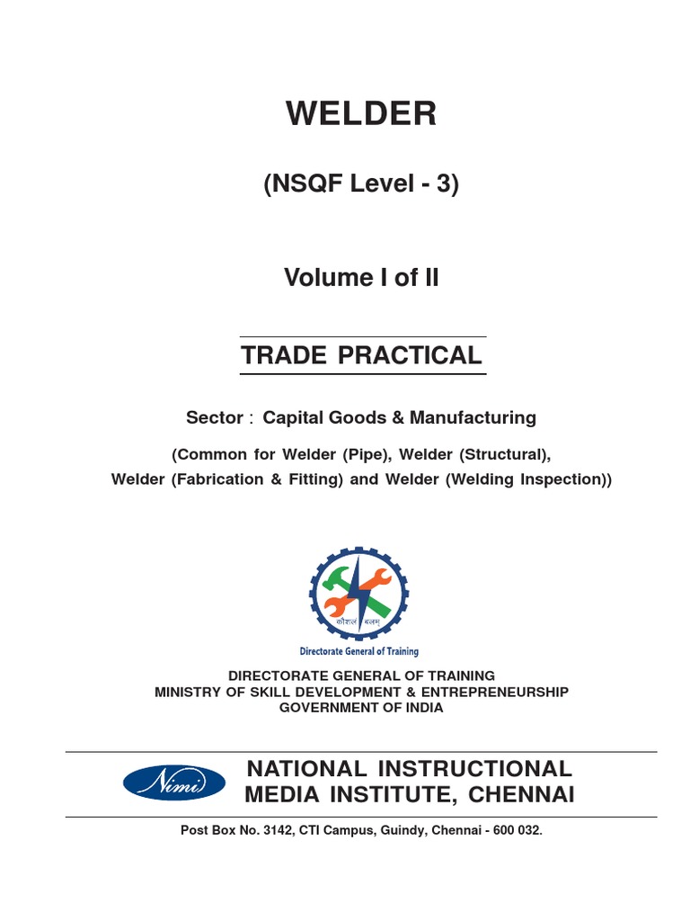 Welder Volume-I of II-TP | PDF | Welding | Construction