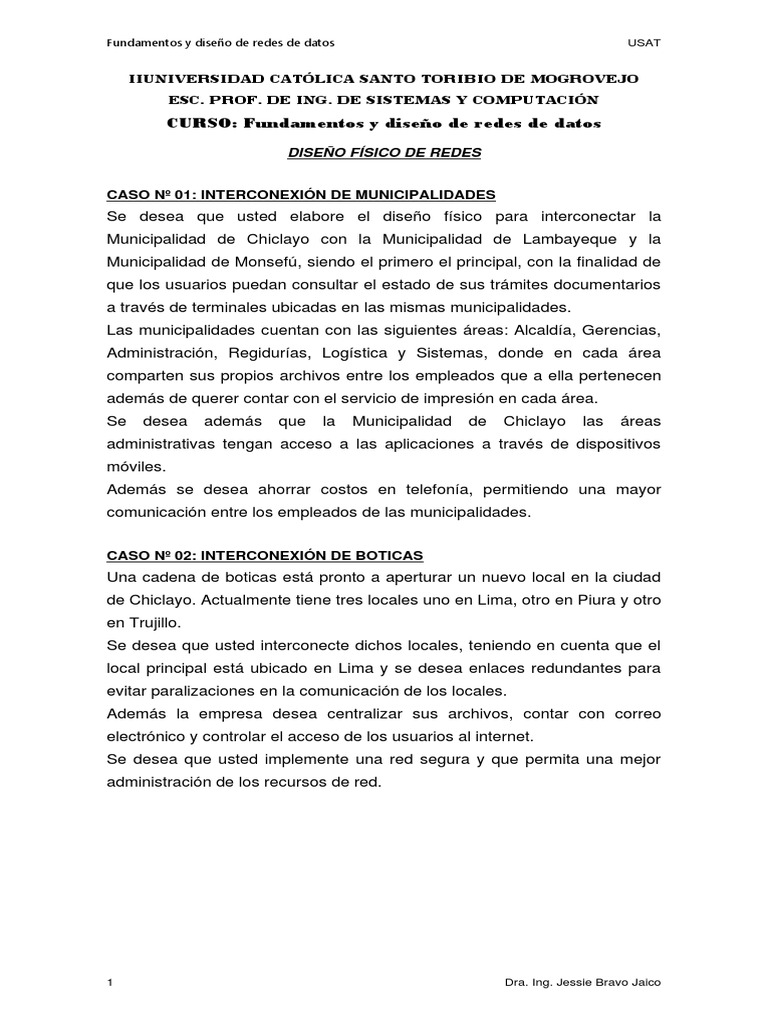 Casos Diseno Fisico 2023 I | PDF | Red de computadoras | LAN inalámbrico
