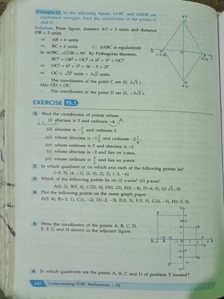 Coordinate Geometry Exercises | PDF