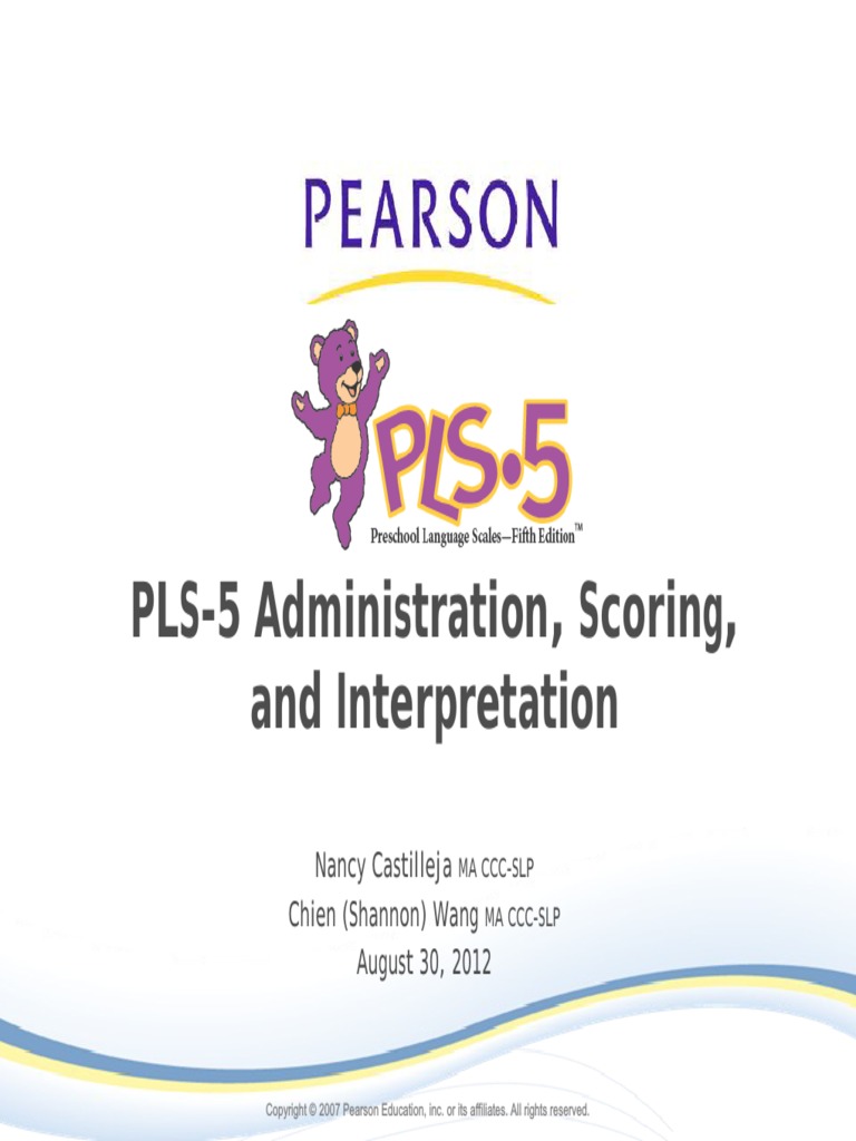 PLS-5 - Speech and Language 2 | PDF | Child Development | Preschool
