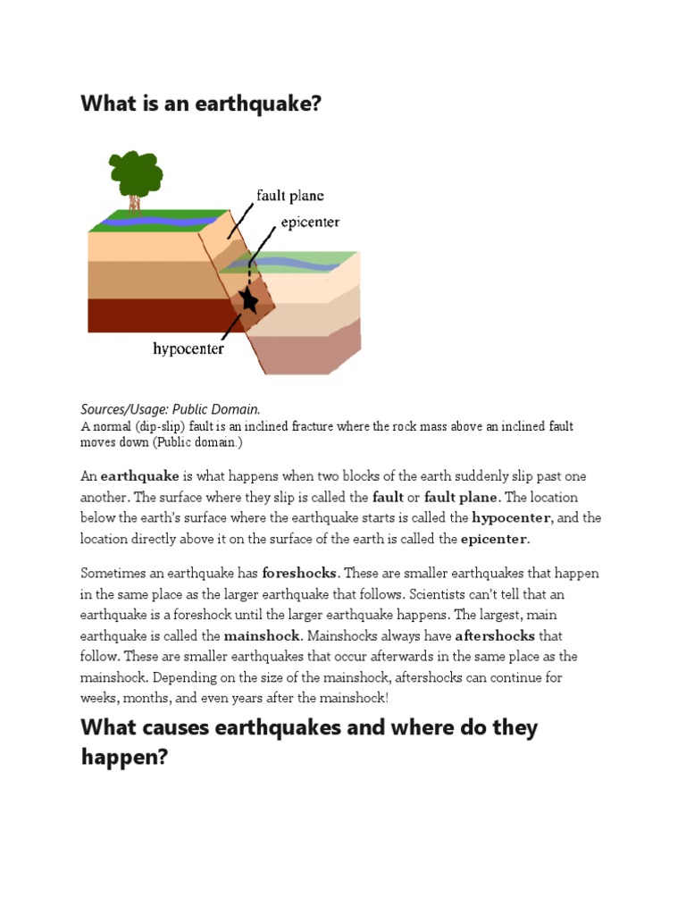 What Is Earthquake | PDF | Earthquakes | Fault (Geology)