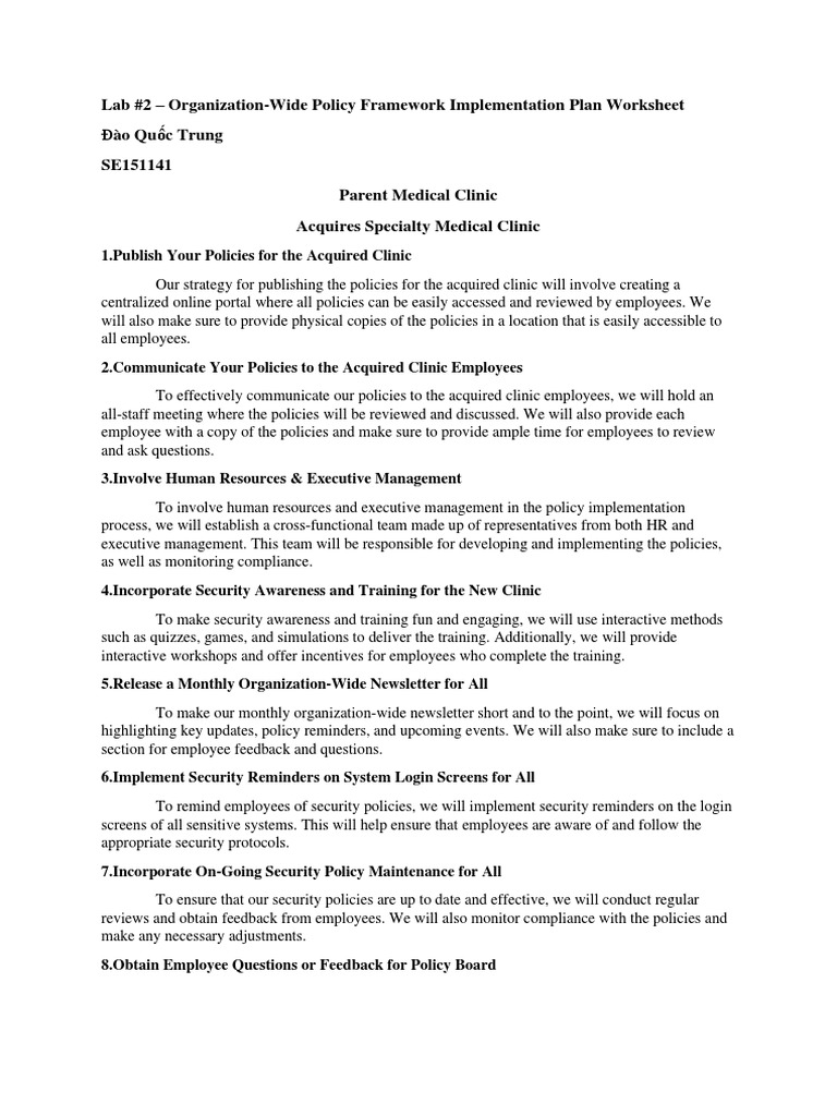 Lab 2 | PDF | Policy | Computer Security