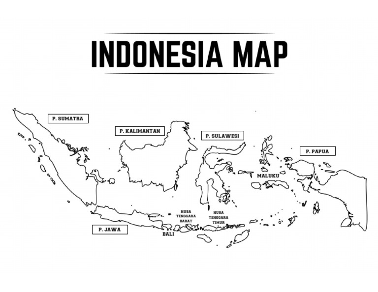 Mewarnai Peta Pulau Indonesia untuk Anak | PDF