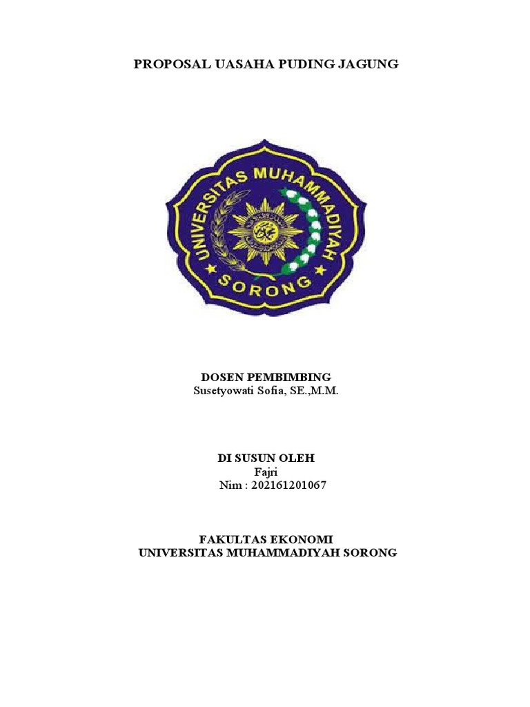 Proposal Puding Jagung | PDF