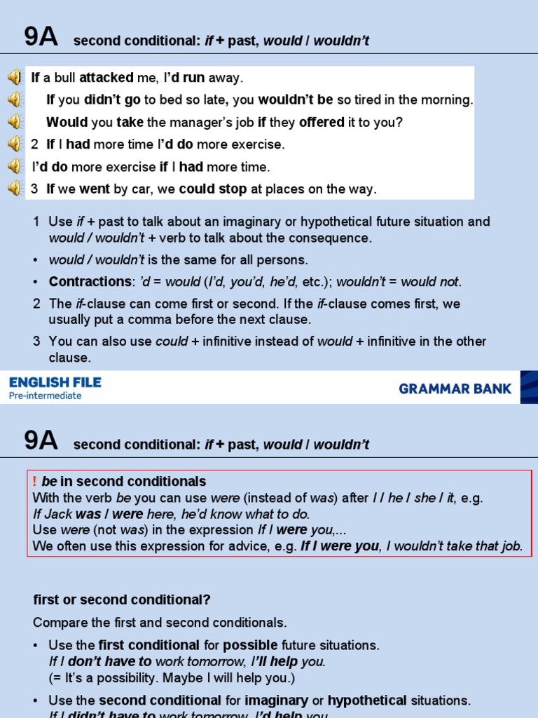 Second Conditional Explained | PDF