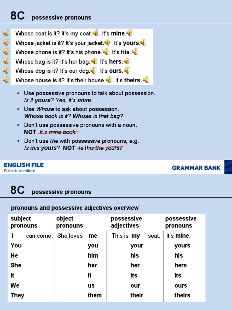 8C Grammar Bank | PDF