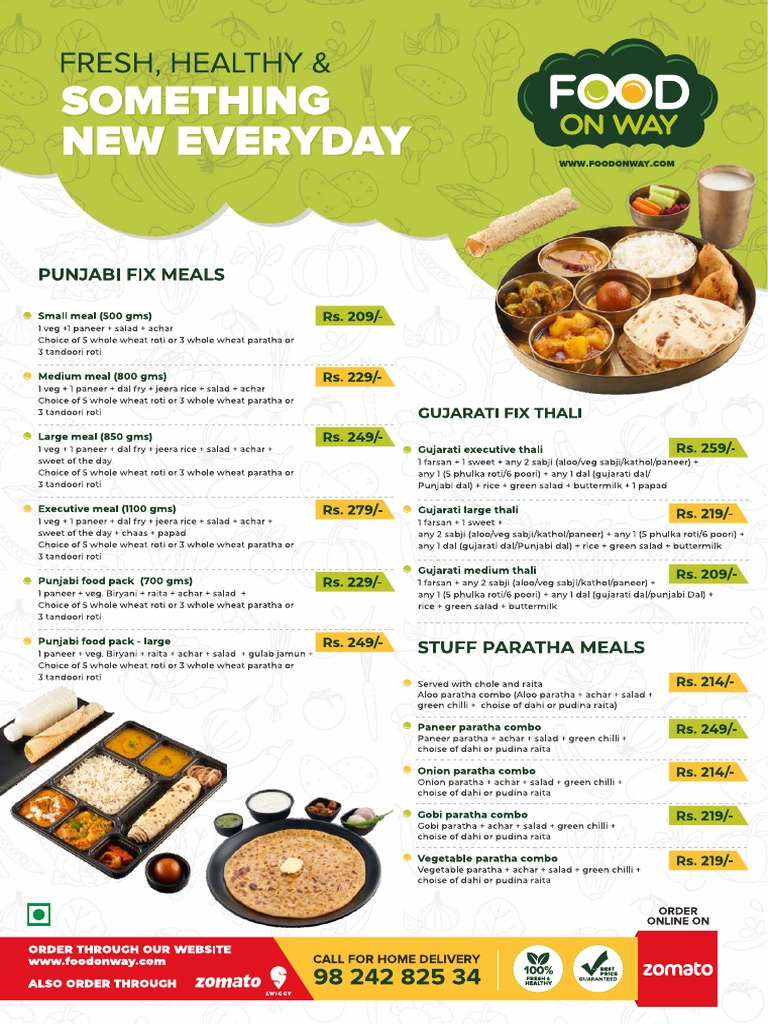 Menu (Food On The Way) | PDF