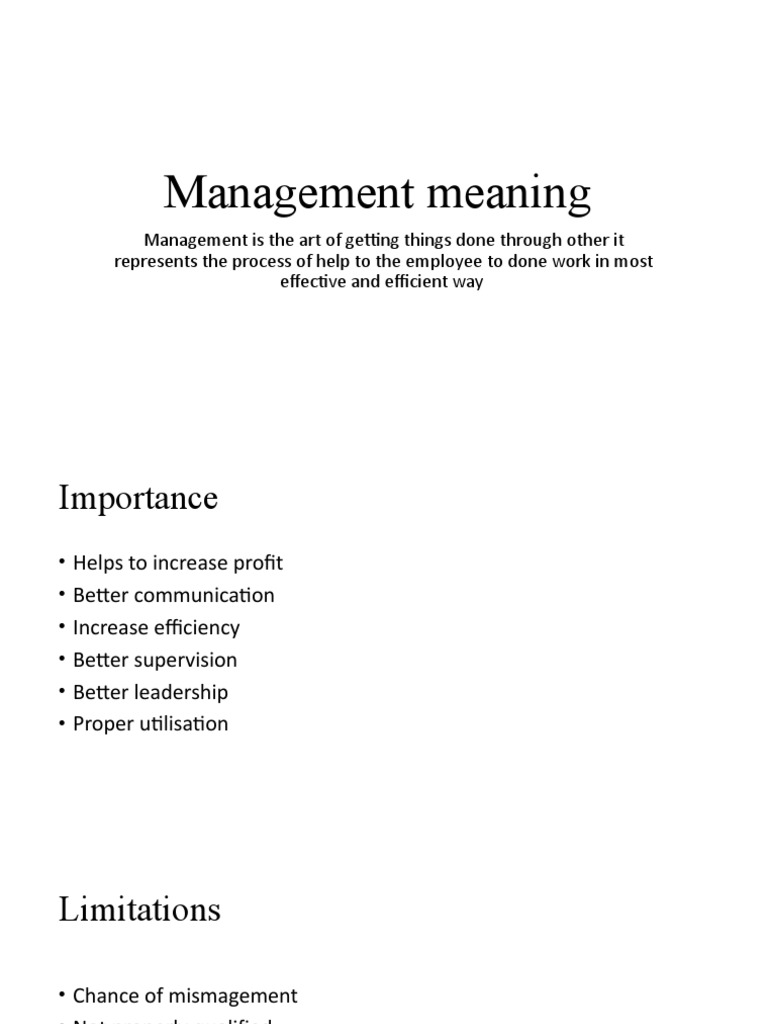 Management Analysis | PDF