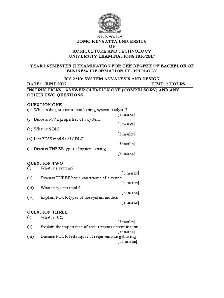 Ics 2210 | PDF | System | Information Technology