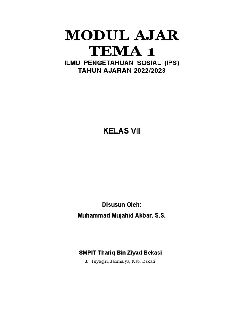 MODUL AJAR IPS BAB 2 MODEL PJBL Rencana Aksi 2 materi PETA | PDF