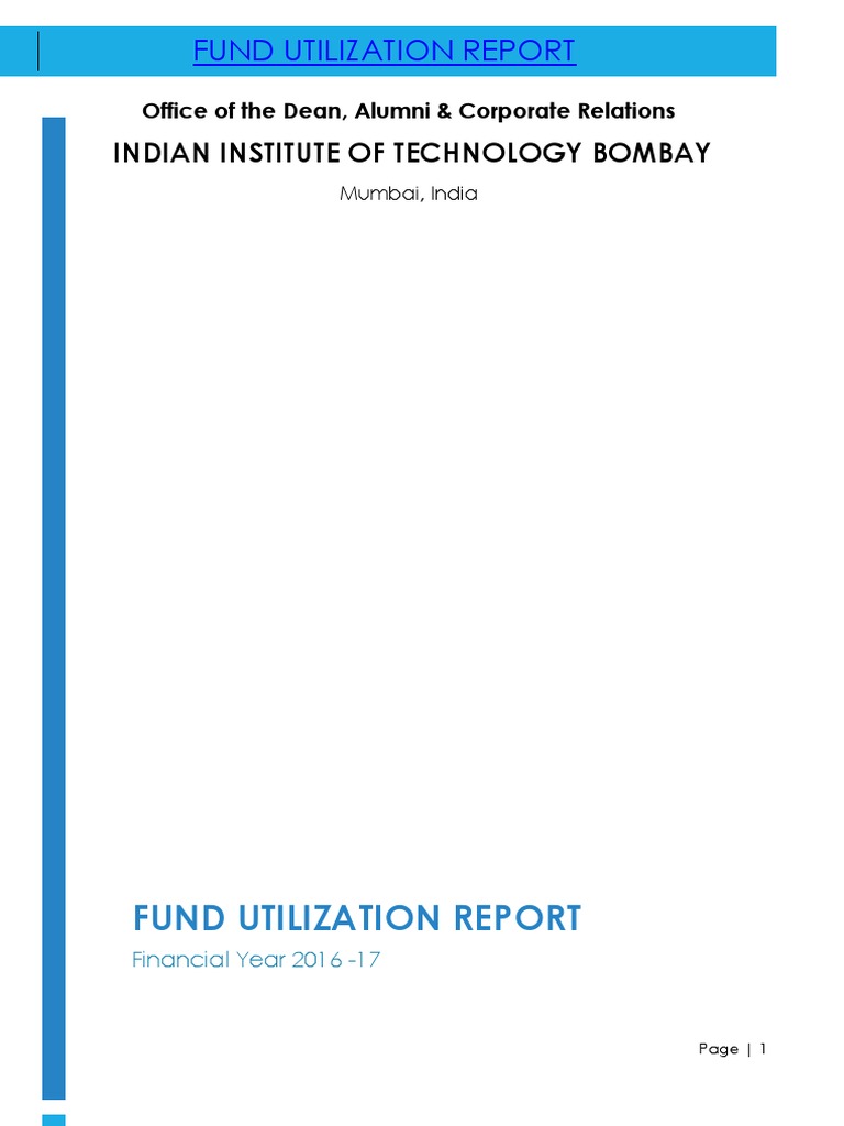 Fund Utilization Report 2016 17 CompressPdf | PDF