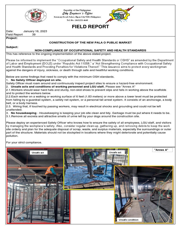 Field Report 39 - For Printing | PDF | Occupational Safety And Health ...