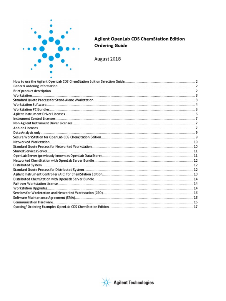 5990-7879EN OpenLAB ChemStation Ed Ordering Guide | PDF | Workstation ...
