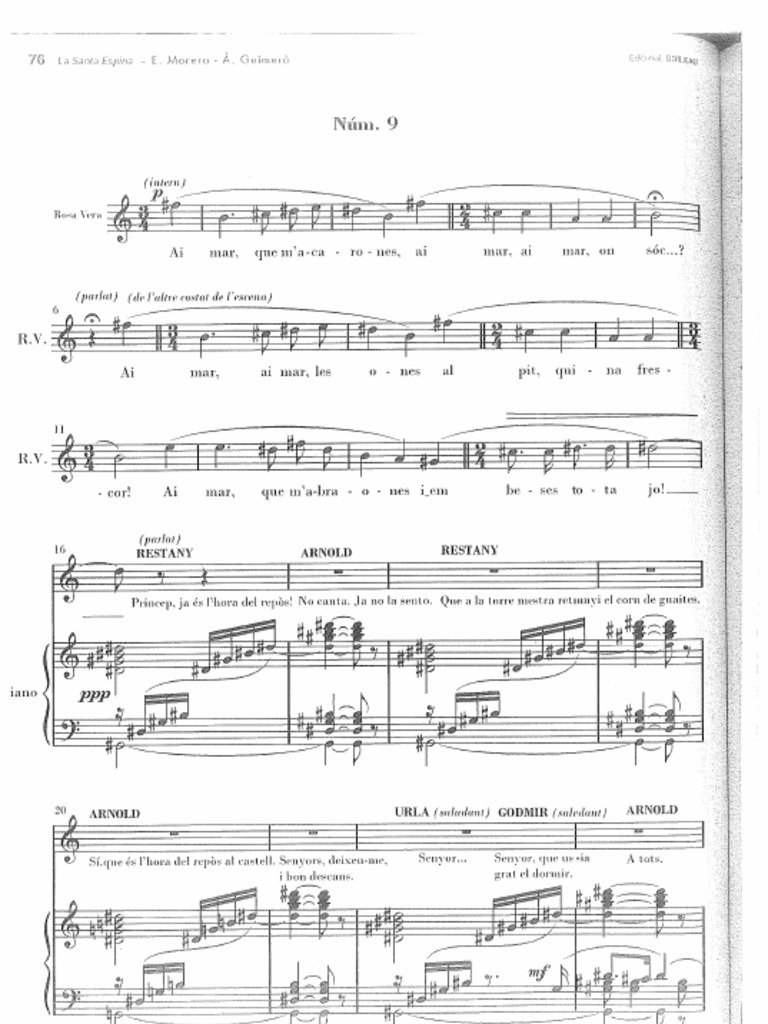 Partitura Santa Espina | PDF