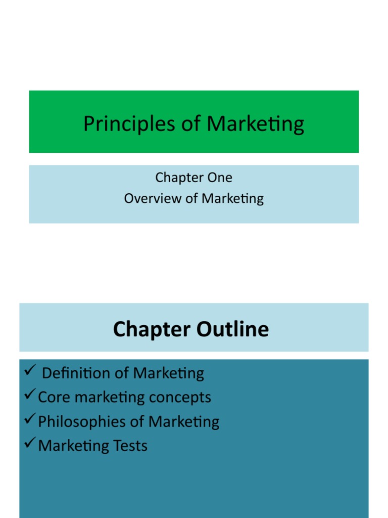 Ch-1 PPT Principles of MKT | PDF | Marketing | Demand