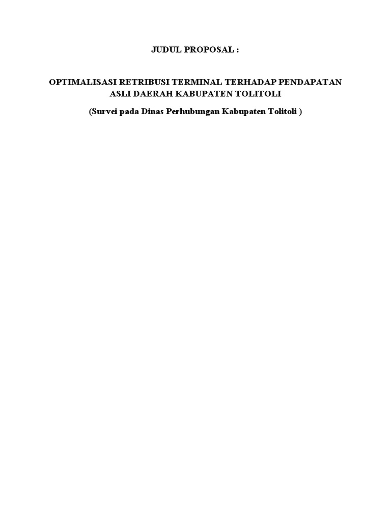 Contoh Mapping Judul Proposal Skripsi - 2 | PDF