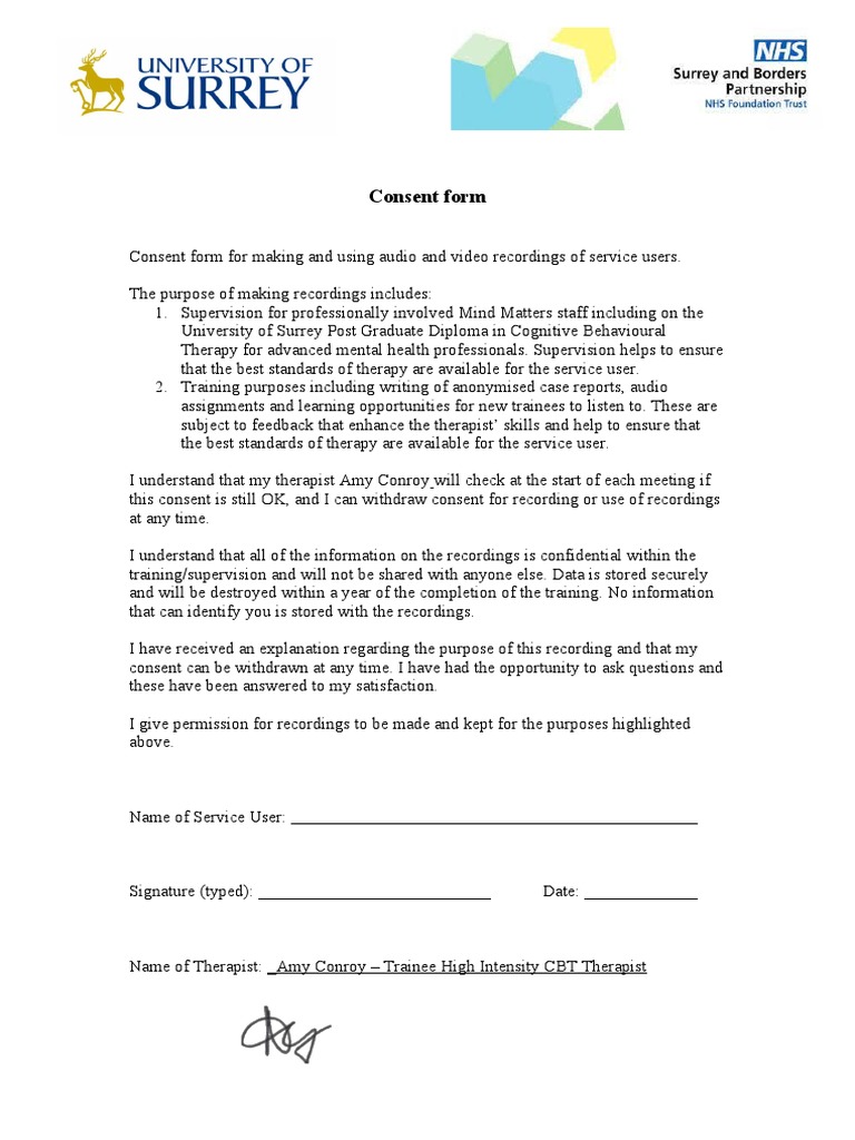University Consent Form | PDF