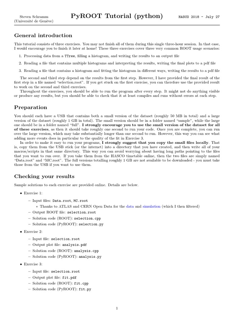 Tutorial PyROOT | Download Free PDF | Computer Program | Programming