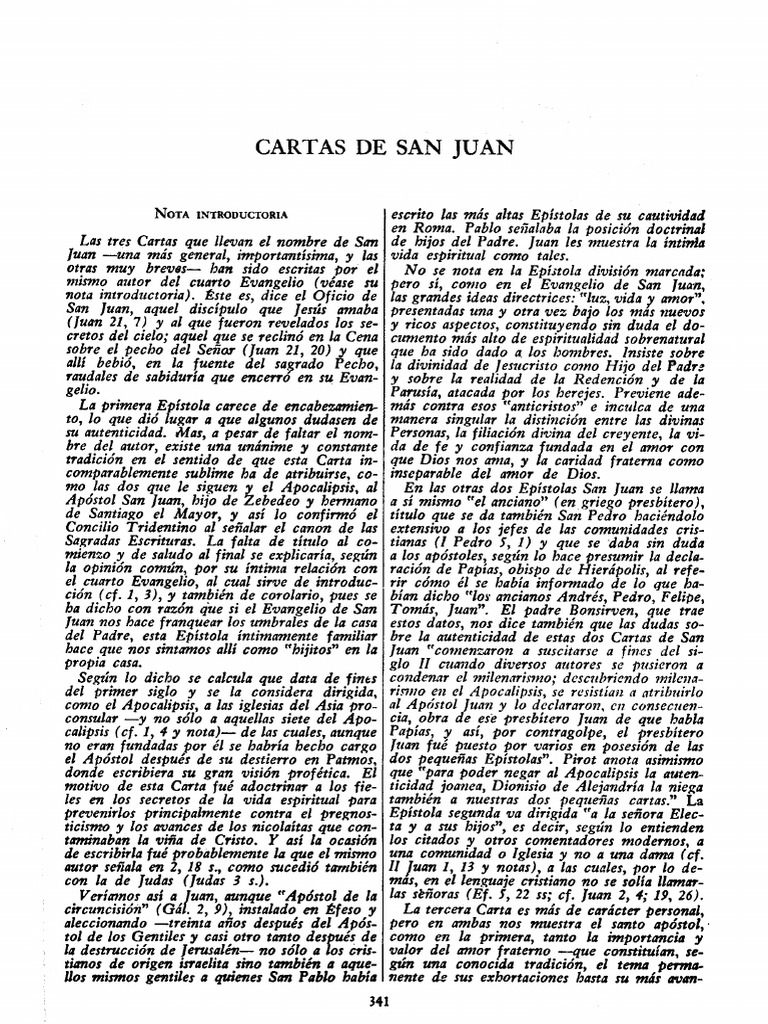 I Carta Del Apostol San Juan | PDF