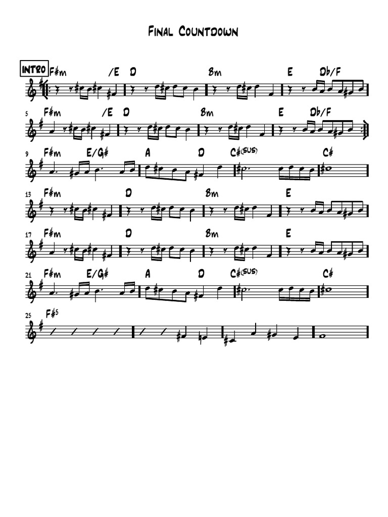 Final Countdown - Full Score | PDF