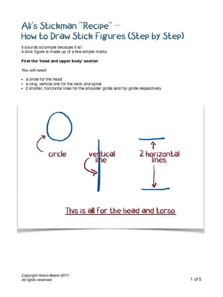 how-to-draw-a-stick-figure-step-by-step-pdf | PDF