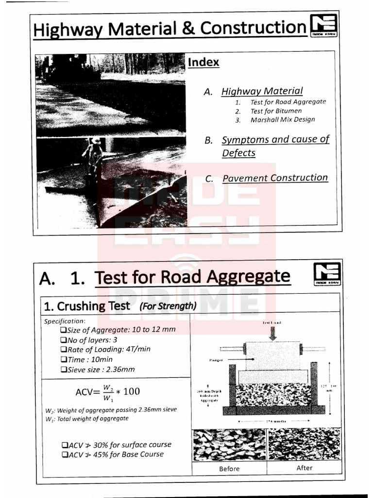 Highway Material, Construction, CBR PDF | PDF