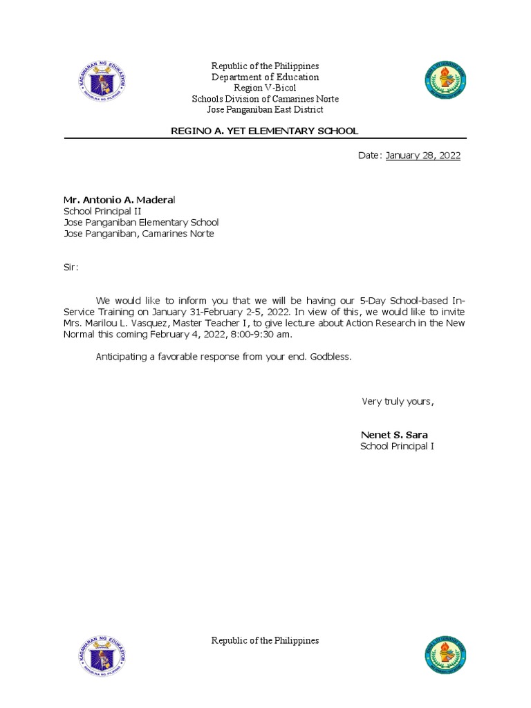 Invitation Letter For Guest Speaker | PDF