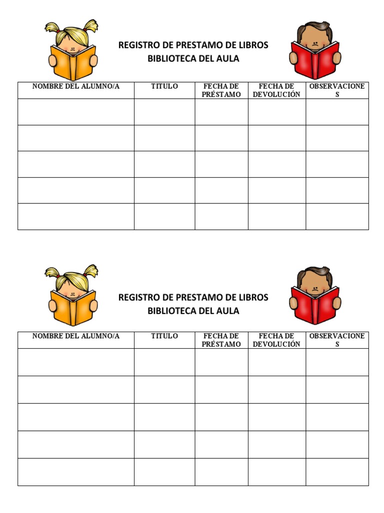 Formato Prestamo Libros | PDF