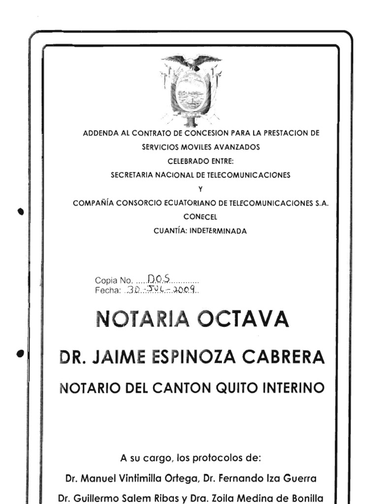 Contrato Conecel (Ocr) | PDF | Ecuador | Teléfonos móviles