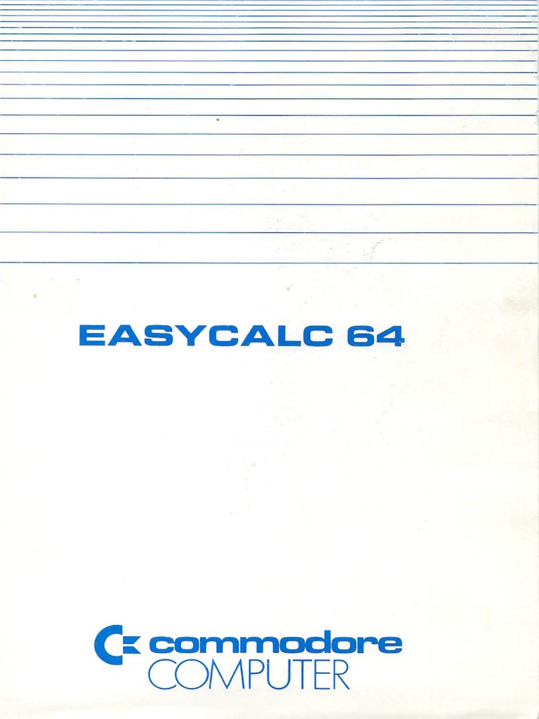 EasyCalc 64 1983 Commodore | PDF | Copyright | Computer File