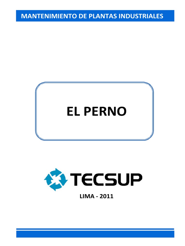 2-B) El Perno | PDF | Tornillo | Acero