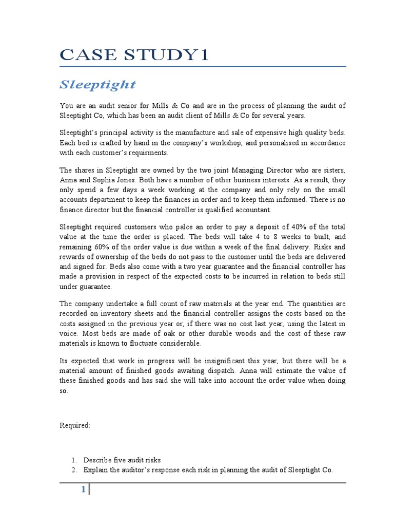 Case Study - Auditing | PDF | Inventory | Cost