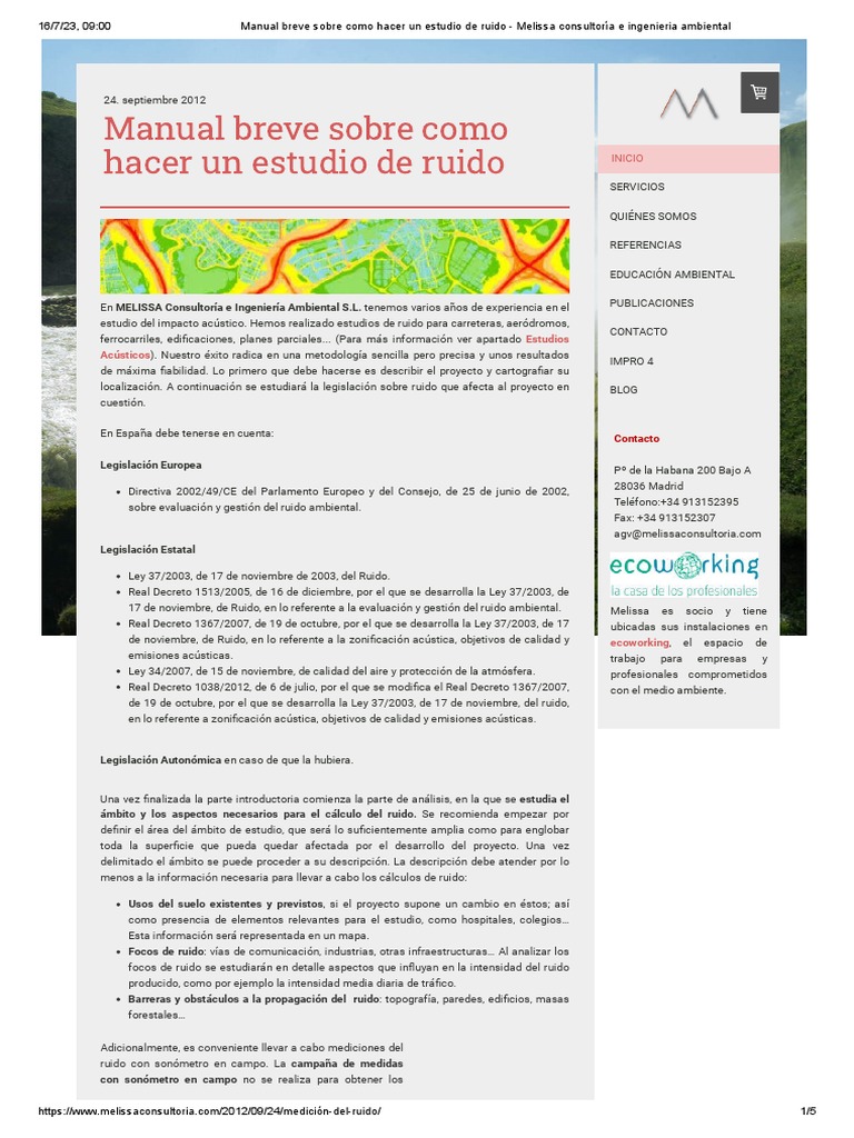 Como Hacer Un Estudio de Ruido | Descargar gratis PDF | ruido | Acústica