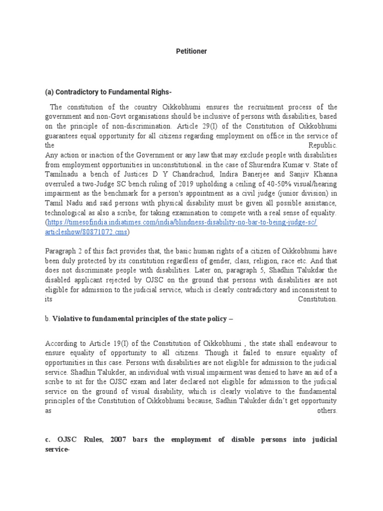 Petitioner | PDF | Constitution | Government