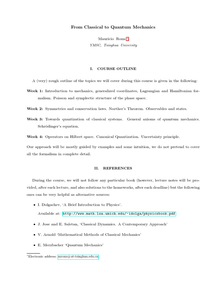 Mathcamp 2023 Outline Download Free Pdf Quantum Mechanics