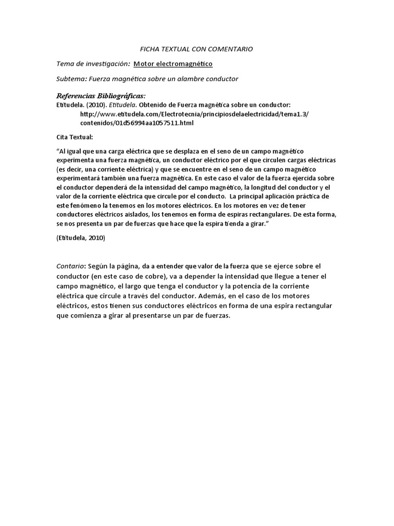 FICHA TEXTUAL CON COMENTARIO | PDF