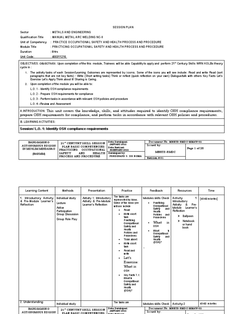 7. 21st Century Skills Basic Module 7 Practicing Occuational Safety and Health Poliices and ...