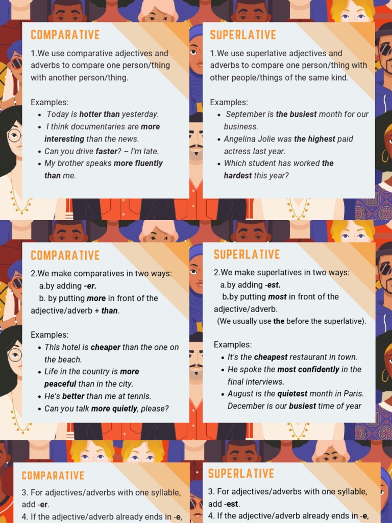 Comparative and Superlative. | PDF | Linguistic Morphology | Language ...
