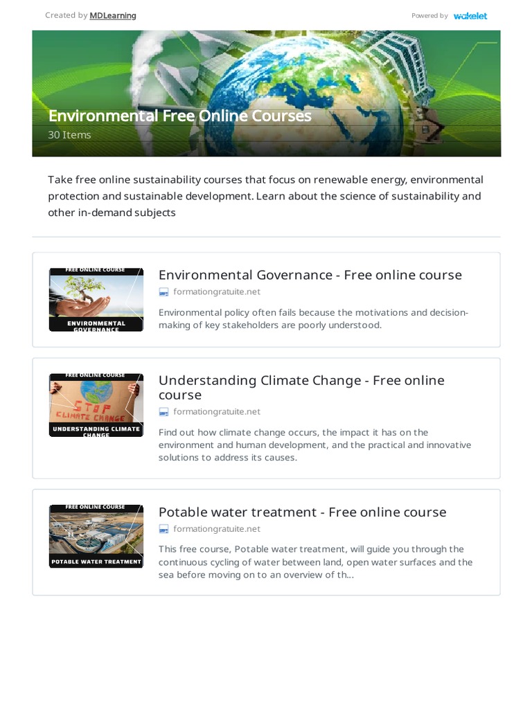 Free Online Environmental Courses | PDF | Sustainability | Climate Change
