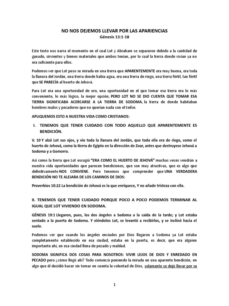 No Nos Dejemos Llevar Por Las Apariencias | PDF | Abrahán