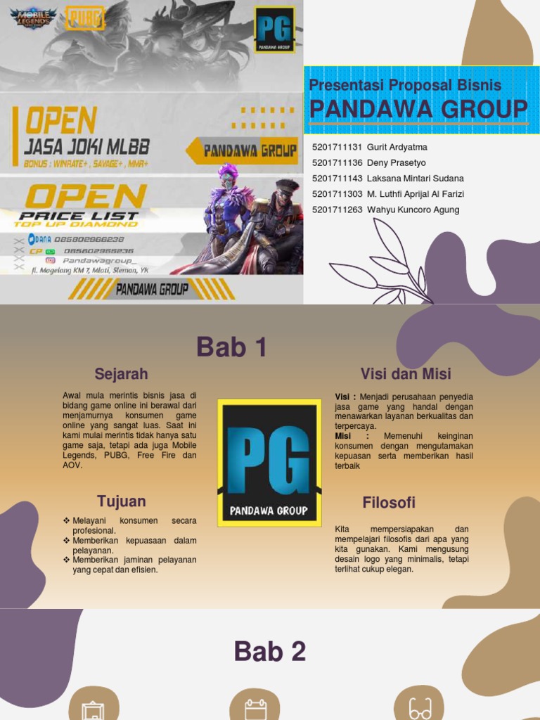Komunikasi Bisnis Proposal Pandawa Group | PDF