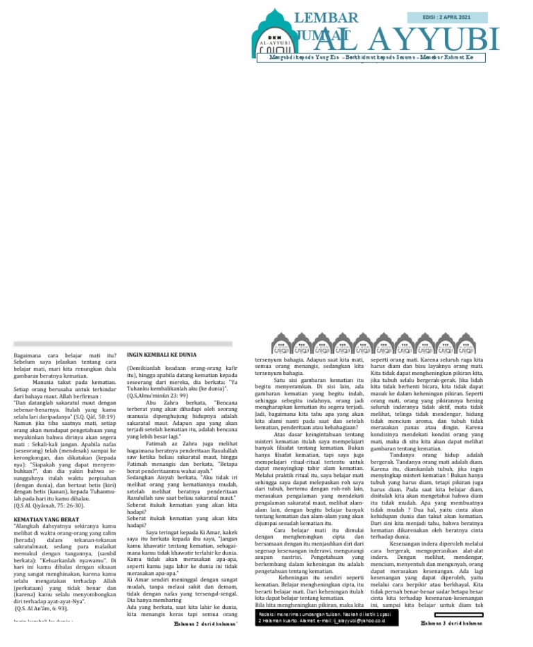 Template Buletin | PDF | Filsafat | Agama & Spiritualitas