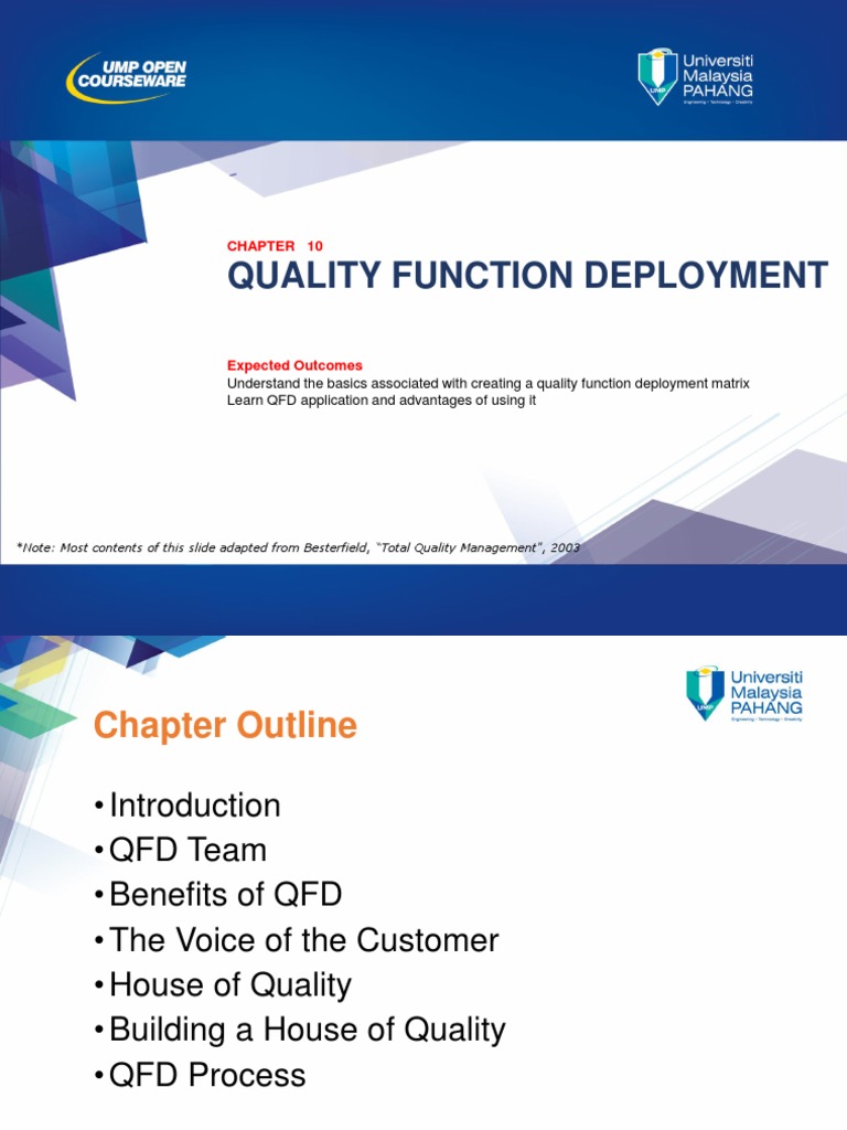 CH 10 - Quality Function Deployment - OCW | PDF | New Product ...