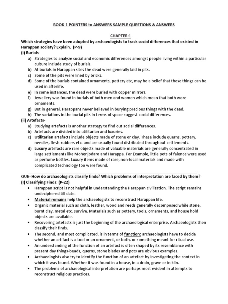 Sample Answers Book-1 Ch-1,2 | PDF | Ashoka | Shiva