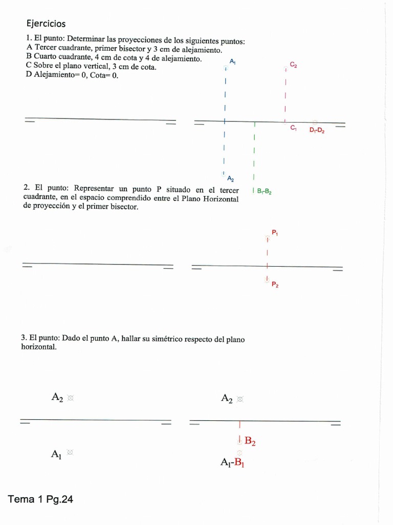 Ejercicios Basicos Diedrico | PDF