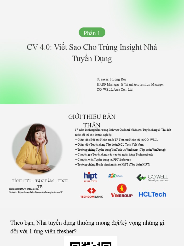 CV 4.0 Viết Sao Cho Trúng Insight NTD - Chị Hương Bùi | PDF