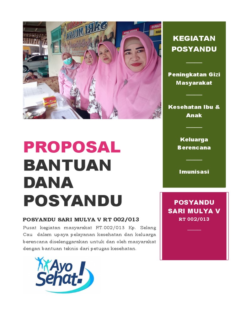 Proposal-Bantuan-Dana-Posyandu RT.002 | PDF | Ilmu Sosial | Kesehatan Holistik