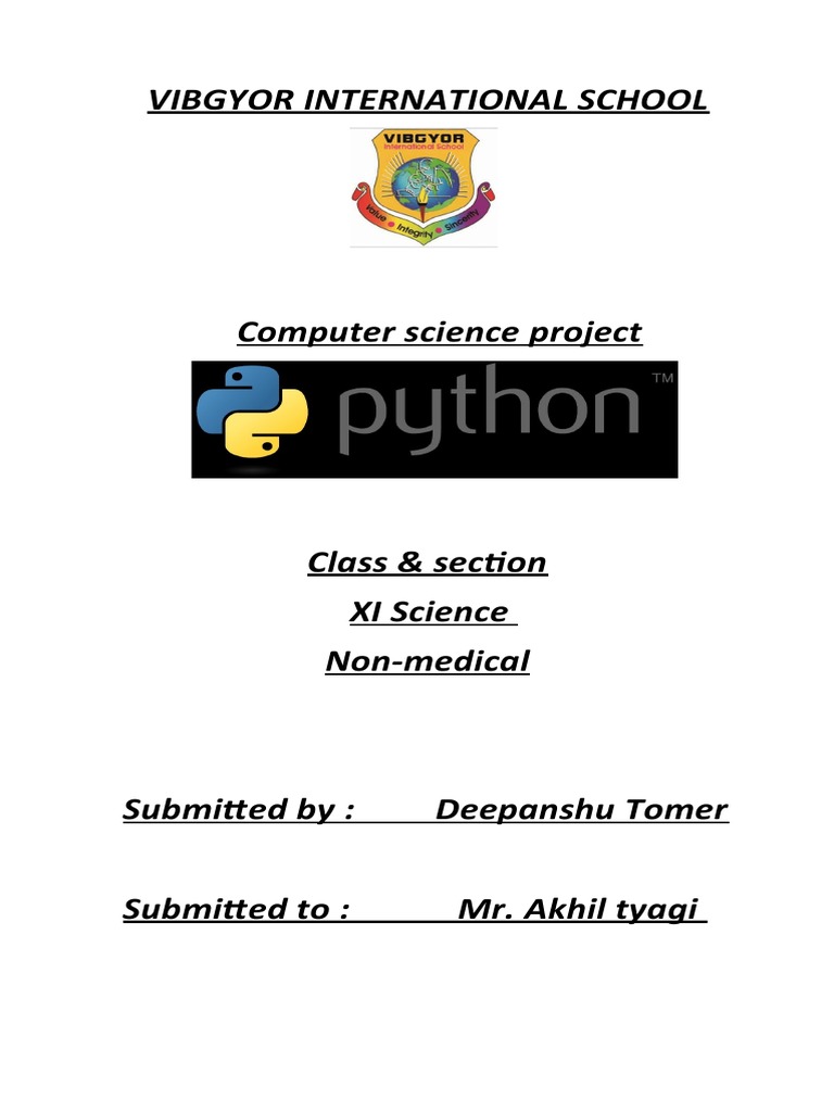 CS Project | Download Free PDF | String (Computer Science) | Mean