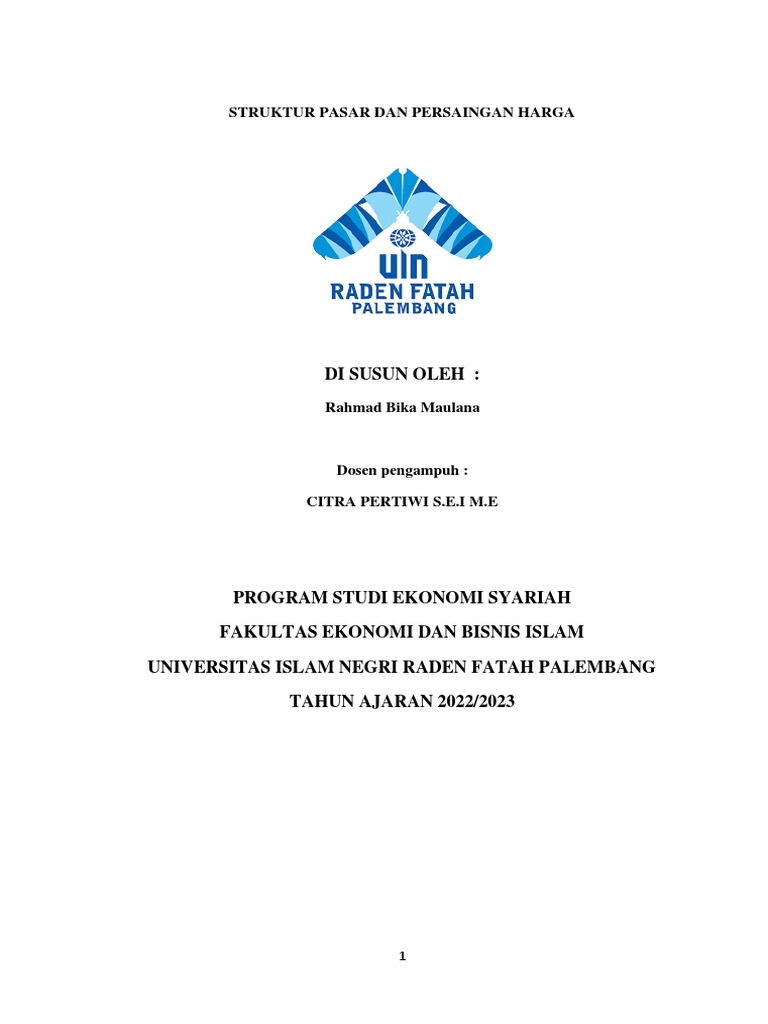 Struktur Pasar Dan Persaingan Harga Pada | PDF | Pengelolaan Keuangan & Uang | Ilmu Sosial